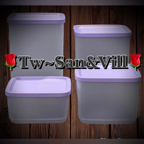 Tupperware | Kitchen | New Beautiful Lilac Tupperware Set Of 5 Cubix ...